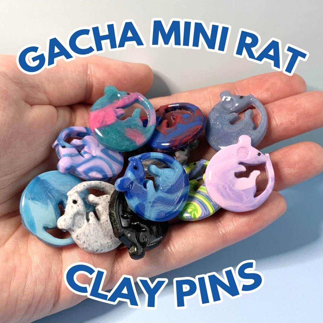 Gacha Mini Rat Pin | Handmade Clay Pins | Random Mystery Rat Pin! - Etsy