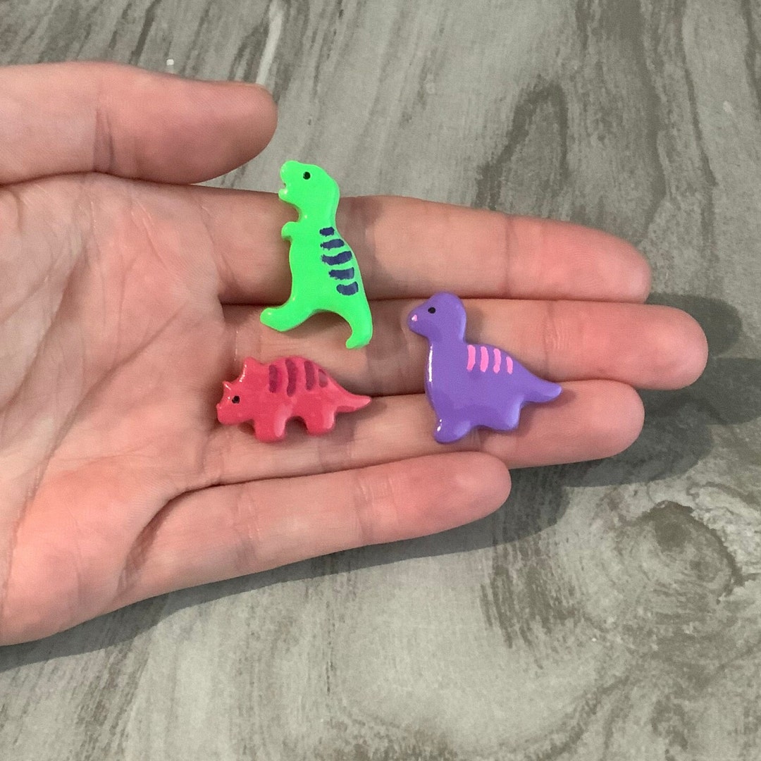 Mini Dino Pins Surprise Color Handmade Clay Pins Cute - Etsy
