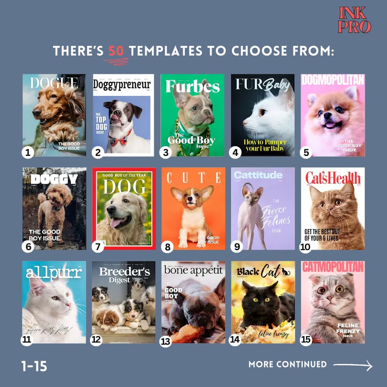 Pet Magazine Cover Custom Magazine Cover Great Gift ALL Pet Friends ...