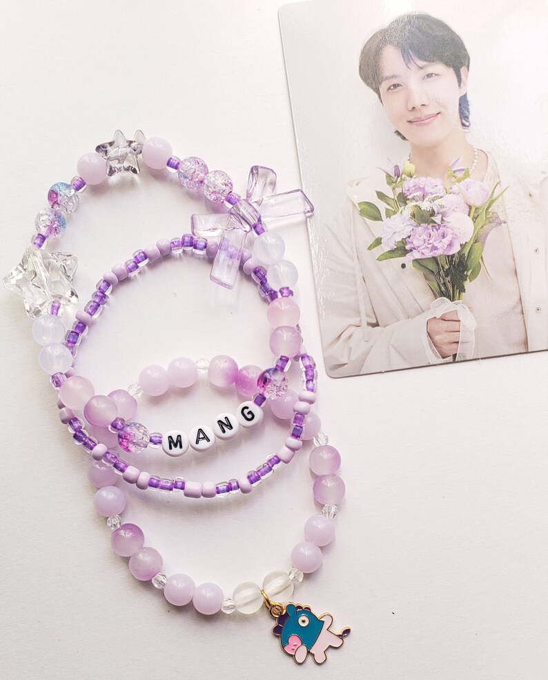 Handmade BTS/BT21 Inspired Beaded Bracelets - Etsy