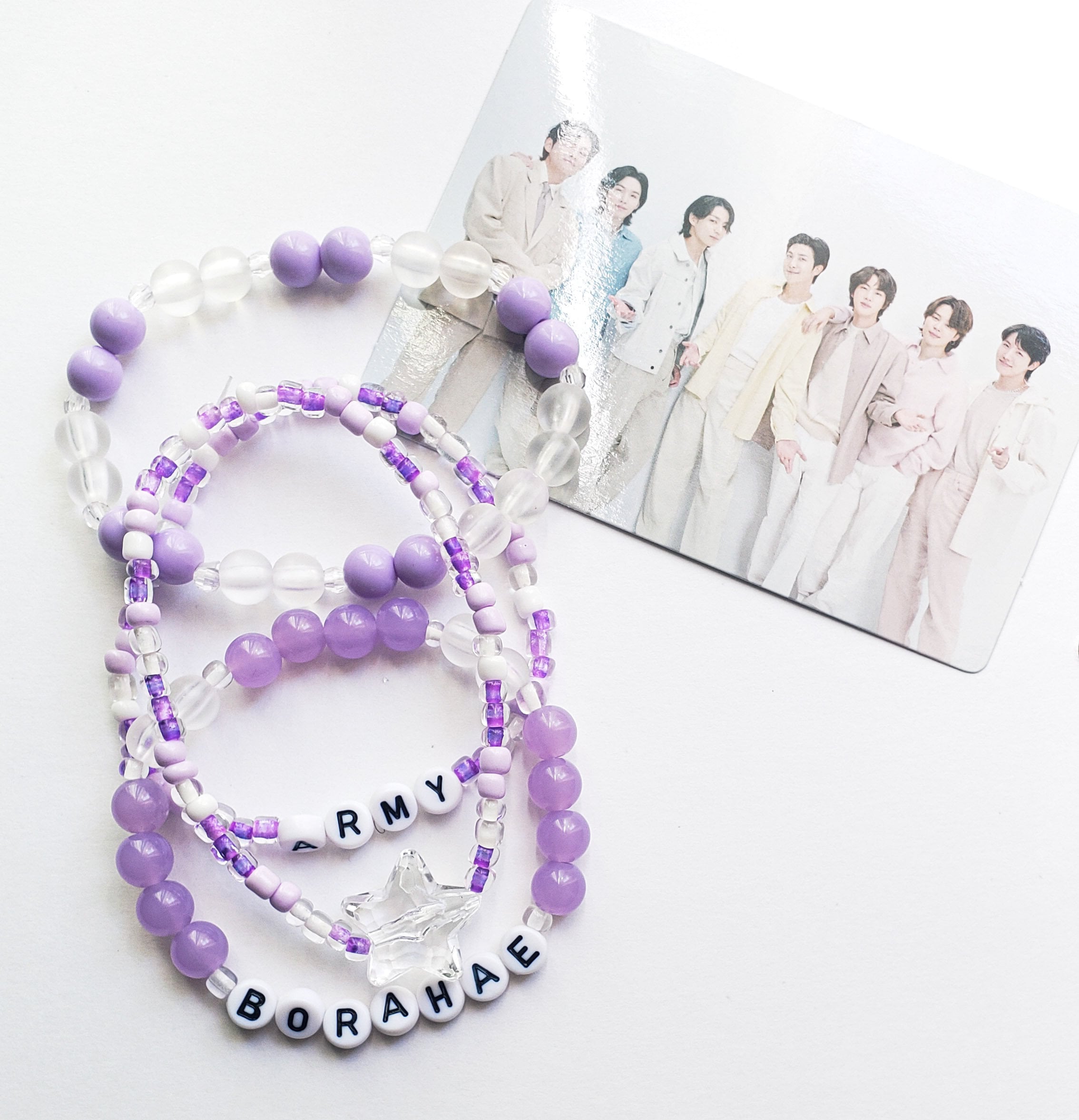 Handmade BTS/BT21 Inspired Beaded Bracelets - Etsy