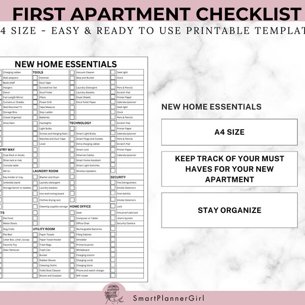 Home Checklist - Etsy