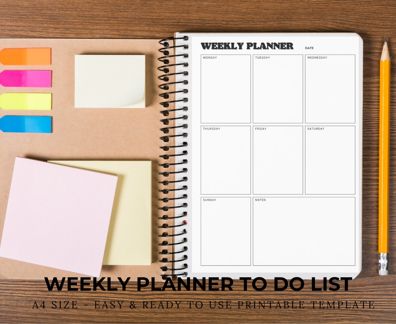 Weekly Planner Printable to Do List, Minimal Weekly Schedule, Weekly ...
