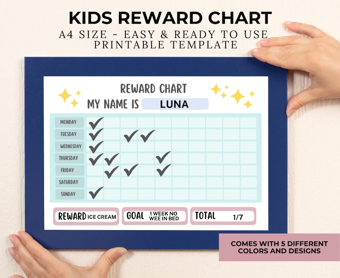 Kids Motivation Chore Chart for Kids Printable Reward Chart for Kids ...