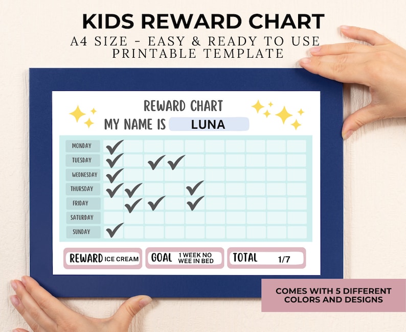 Kids Motivation Chore Chart for Kids Printable Reward Chart for Kids ...