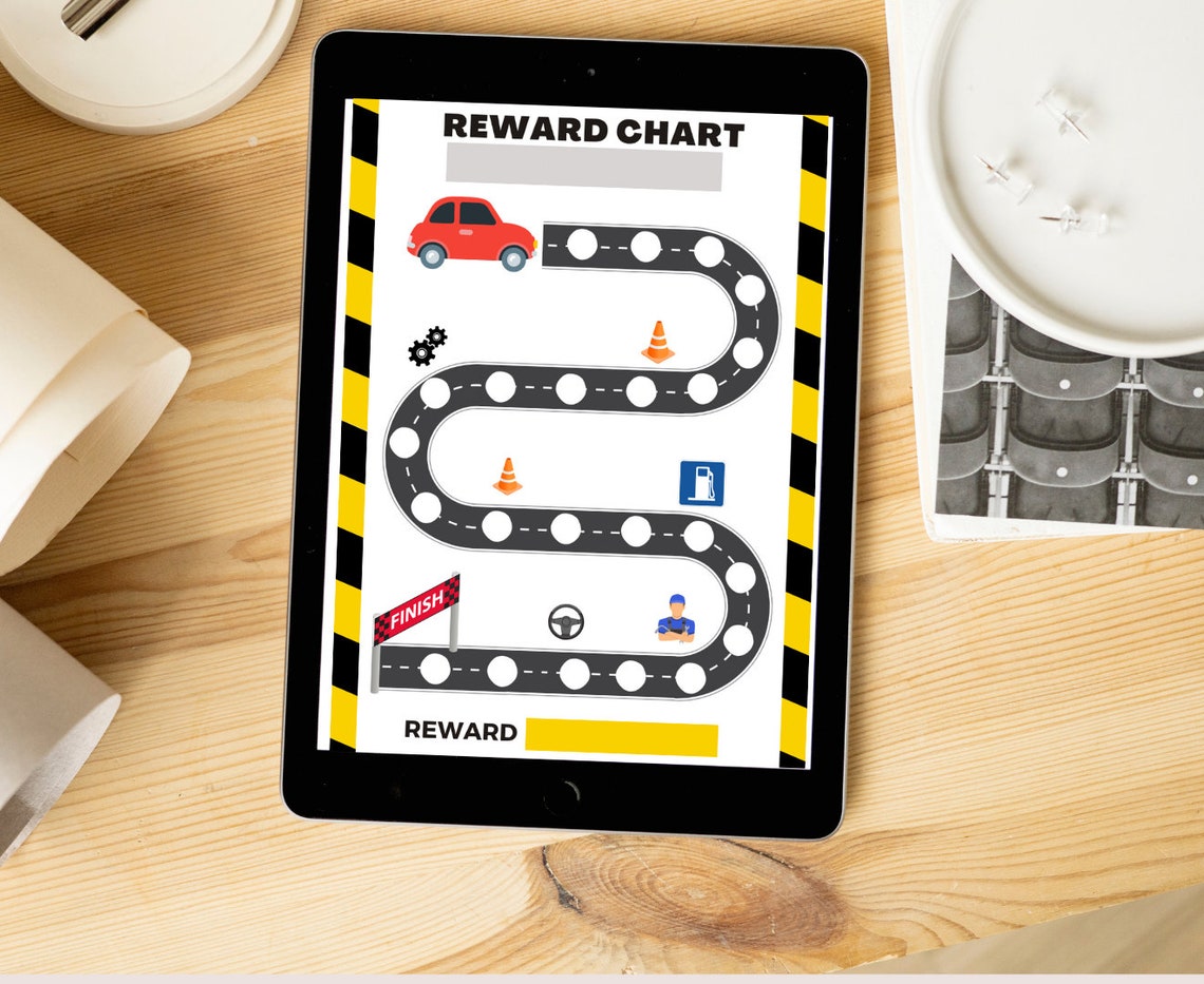Habit Chart for Kids Reward Chart Cars for Kids Printable A4 Size ...
