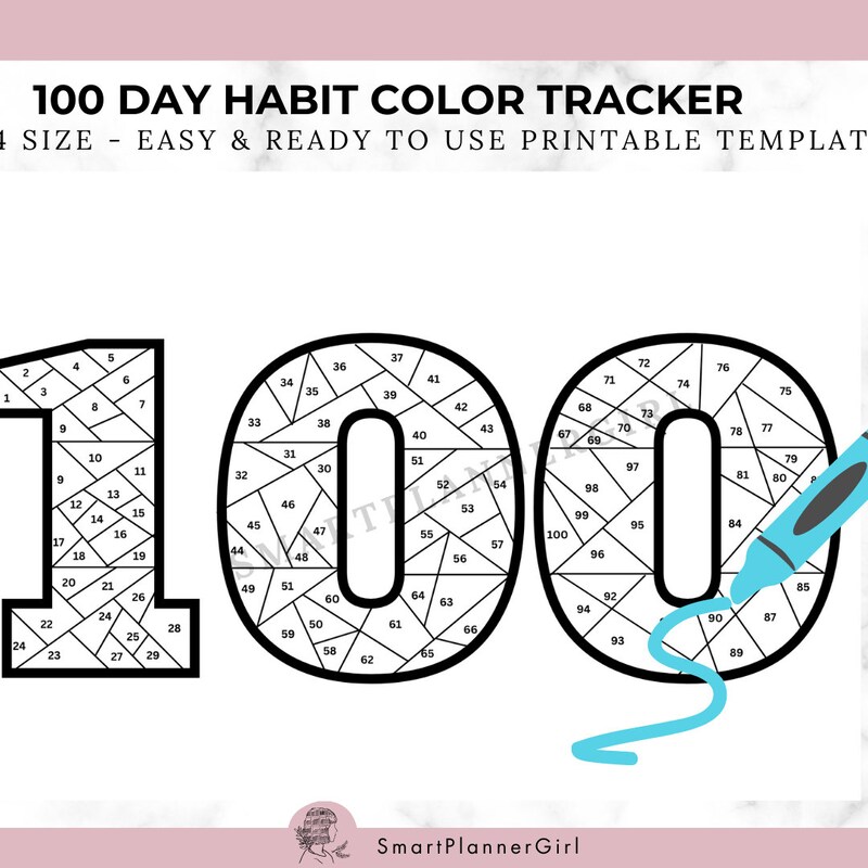 Habit Tracker Coloring - Etsy