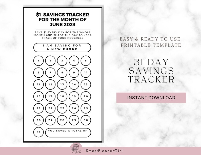 31 Day Challenge 2024 A4 PDF Printable Cash Stuffing Savings low Income ...