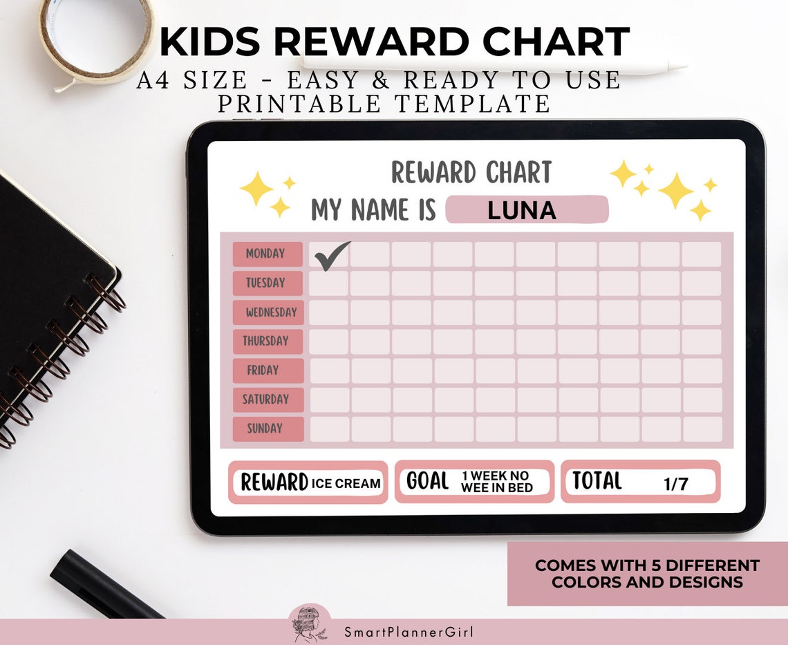 Kids Motivation Chore Chart for Kids Printable Reward Chart for Kids ...