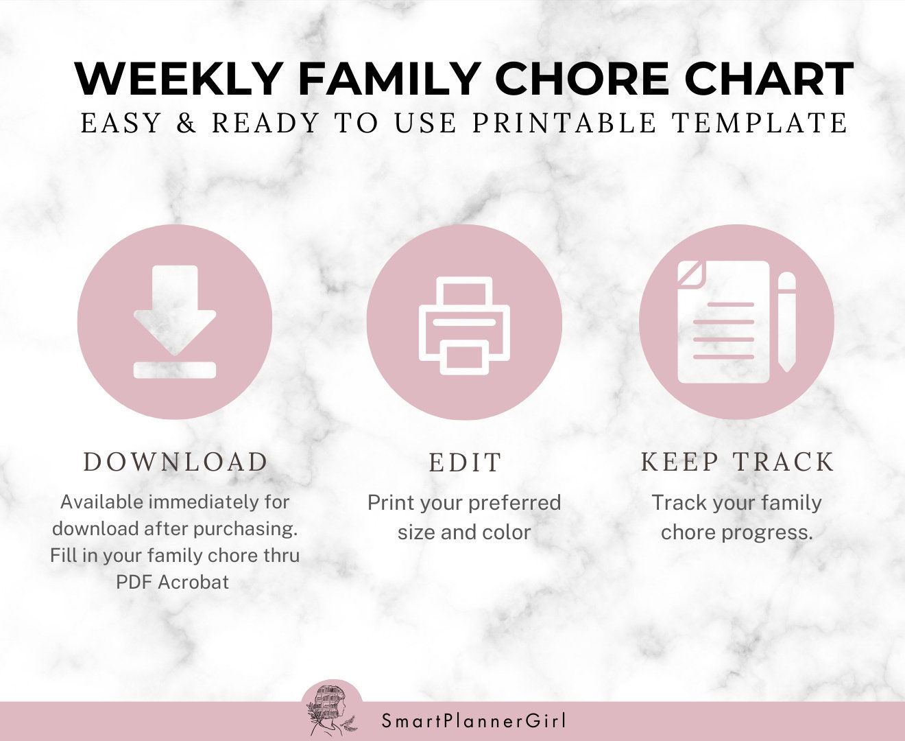 Family Chore Chart 2024 Goal Tracker Habit Tracker for Family Chore ...