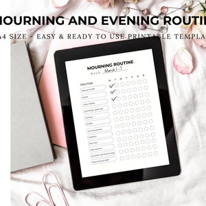 Editable Morning and Night Routine Tracker| Daily Routine Tracker ...