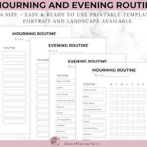 Editable Morning and Night Routine Tracker| Daily Routine Tracker ...