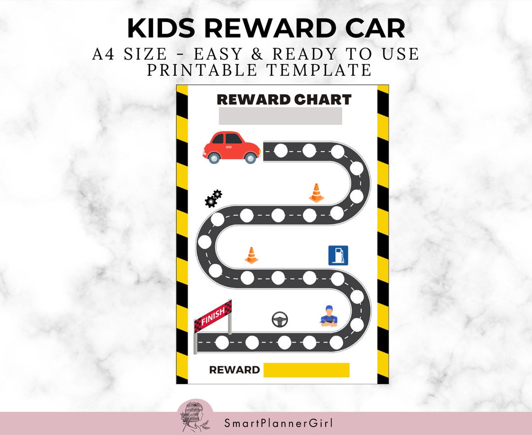 Reward Chart Cars for Kids Printable A4 Size Toddle Reward - Etsy