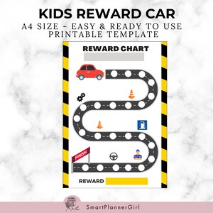 Habit Chart for Kids Reward Chart Cars for Kids Printable A4 Size ...