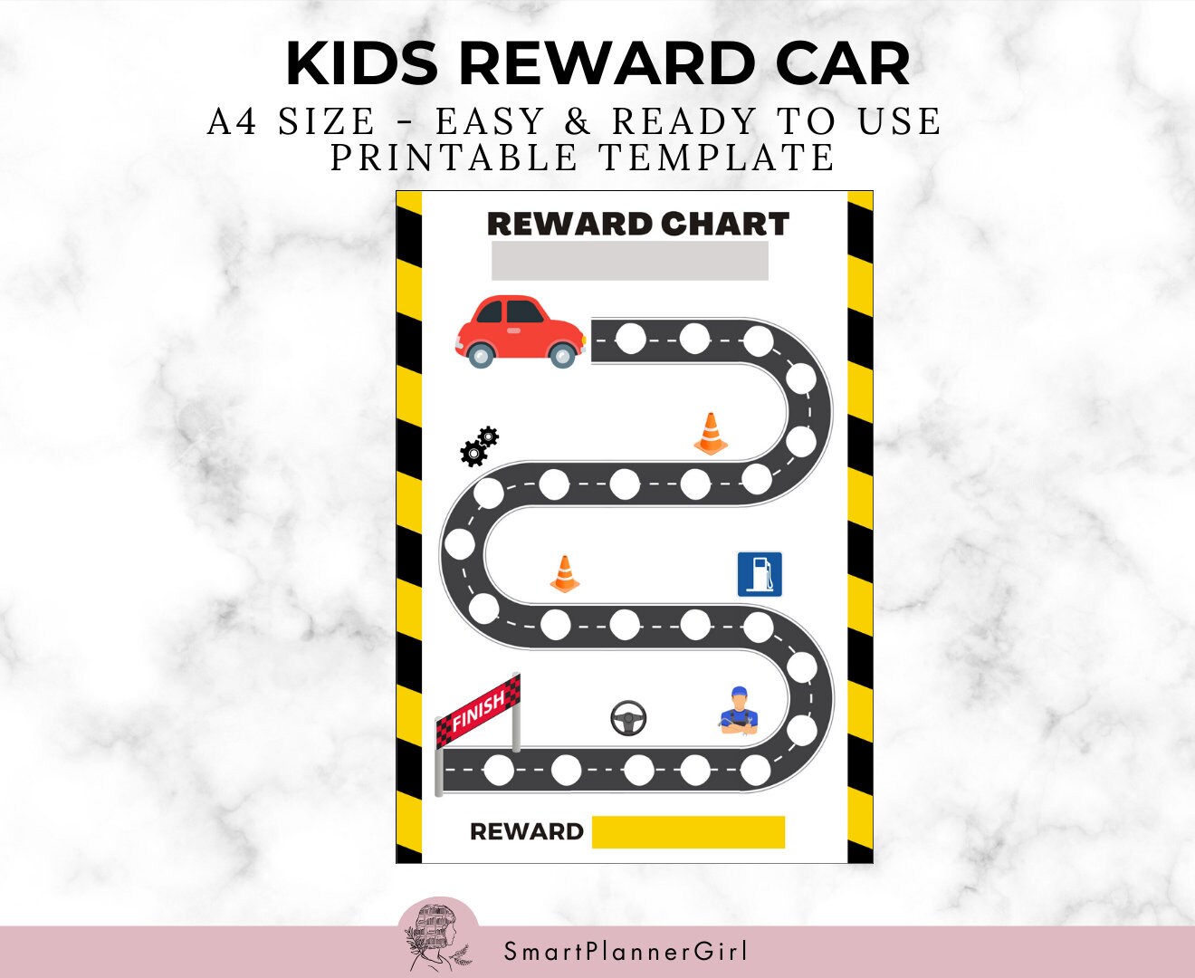 Habit Chart for Kids Reward Chart Cars for Kids Printable A4 Size ...