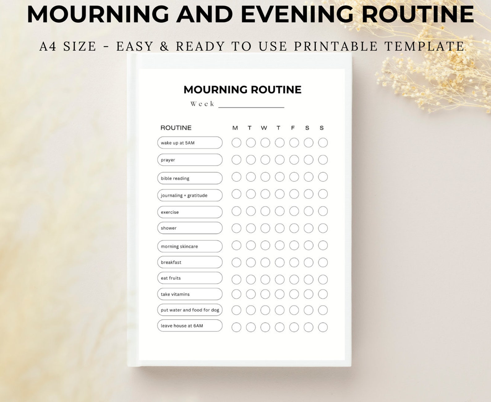 Editable Morning and Night Routine Tracker| Daily Routine Tracker ...