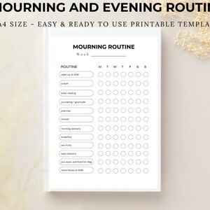 Editable Morning and Night Routine Tracker| Daily Routine Tracker ...