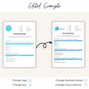 Cleaning Business Feedback Form Template Editable Google Docs & MS Word ...