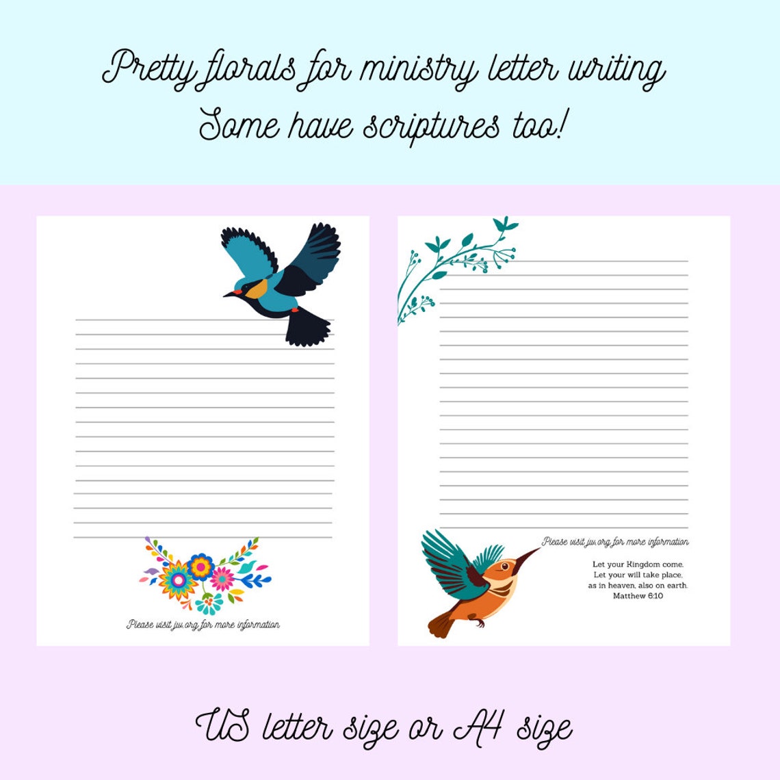JW Letter Ministry Campaign Writing Pack Bird Creation Writing Special ...