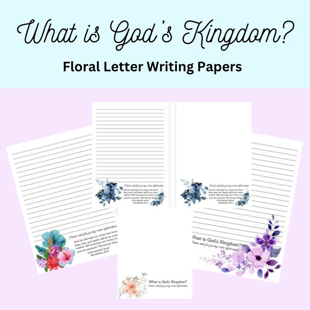 What is Gods Kingdom Special Letter Writing Pack JW Letter Writing ...