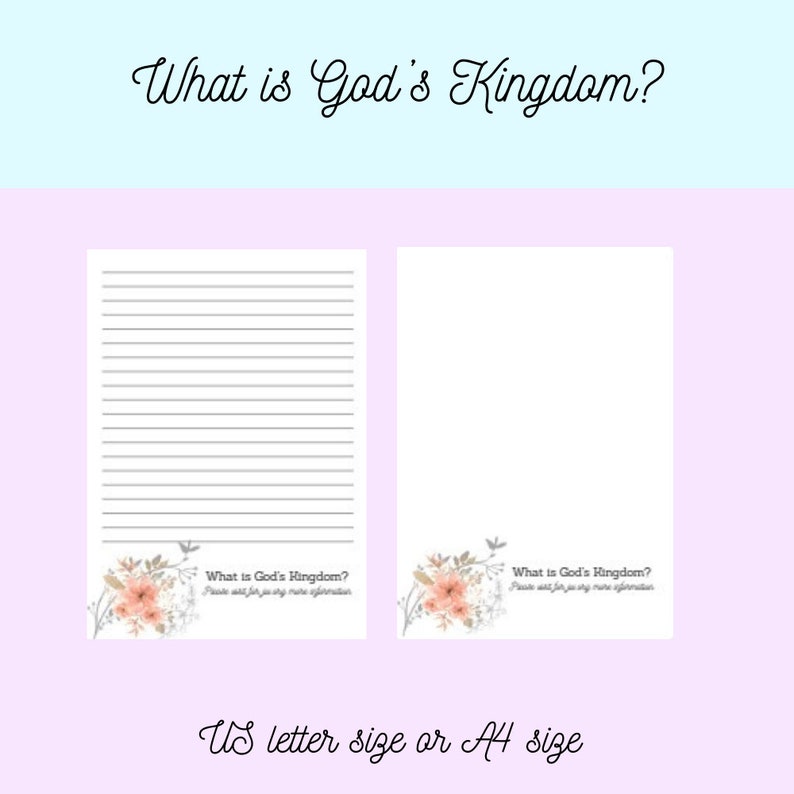 What is Gods Kingdom Special Letter Writing Pack JW Letter Writing ...
