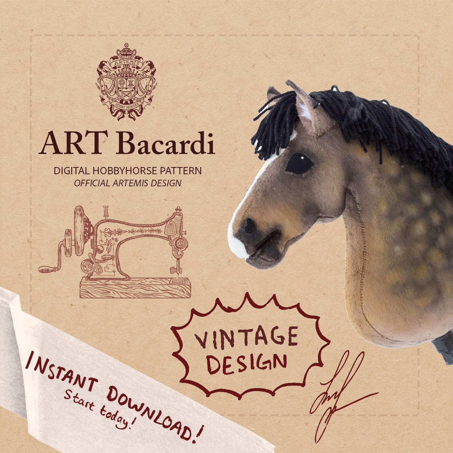 HOBBYHORSE TEMPLATE - [bacardi] - DIY Sewing Project Pattern - Etsy