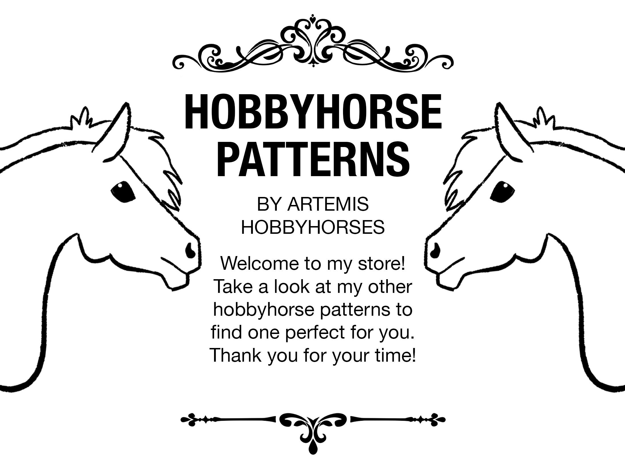 HOBBYHORSE TEMPLATE pearl by Artemis Hobbyhorses, Two Sizes - Etsy