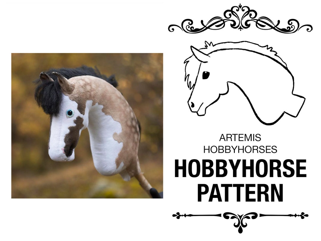 HOBBYHORSE TEMPLATE Dallas by Artemis Hobbyhorses Piebald, Two Sizes - Etsy