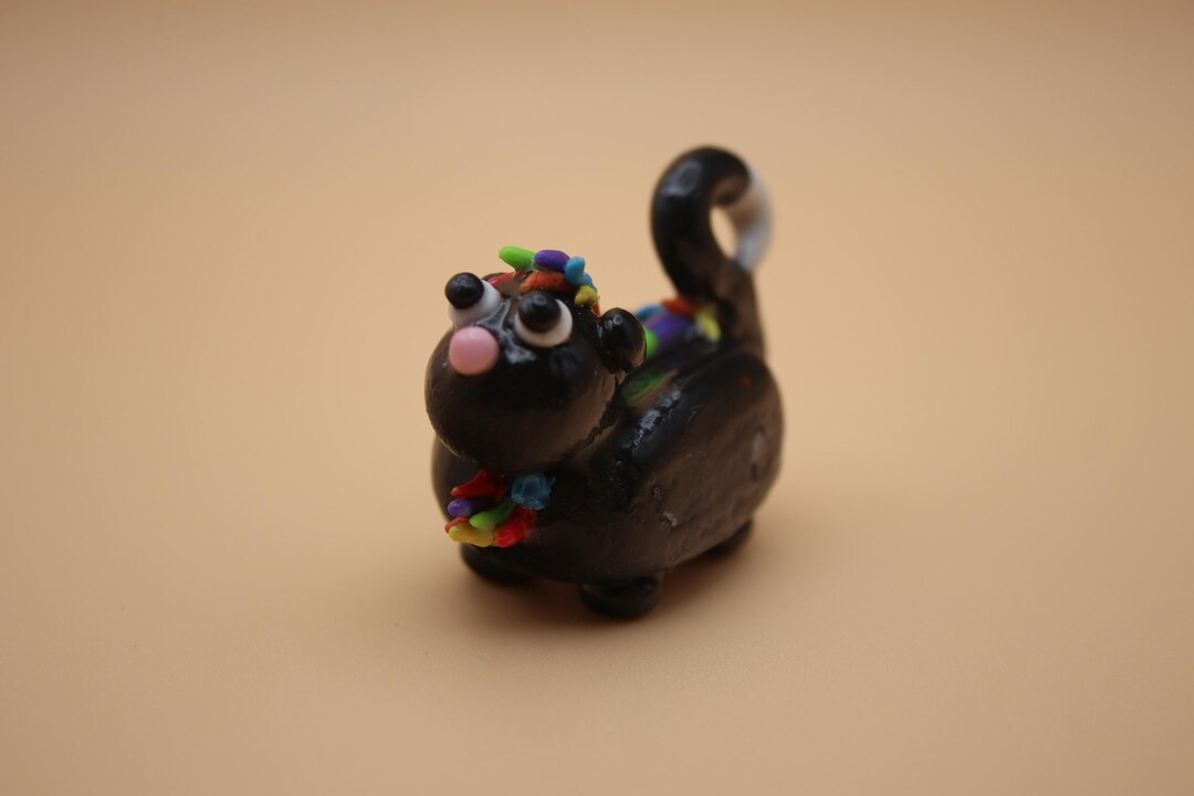 Made-to-order Pride Skunk Desk Friend , Clay Skunk Figure, Handmade ...