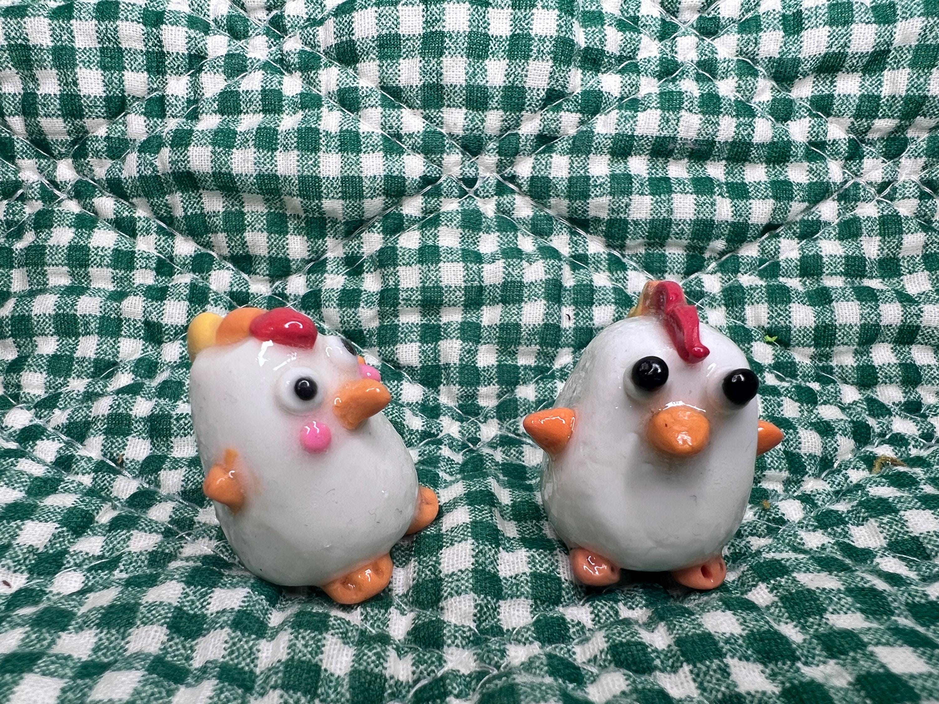 Made-to-order Pride Chicken Desk Friend , Clay Chicken Figure, Handmade ...