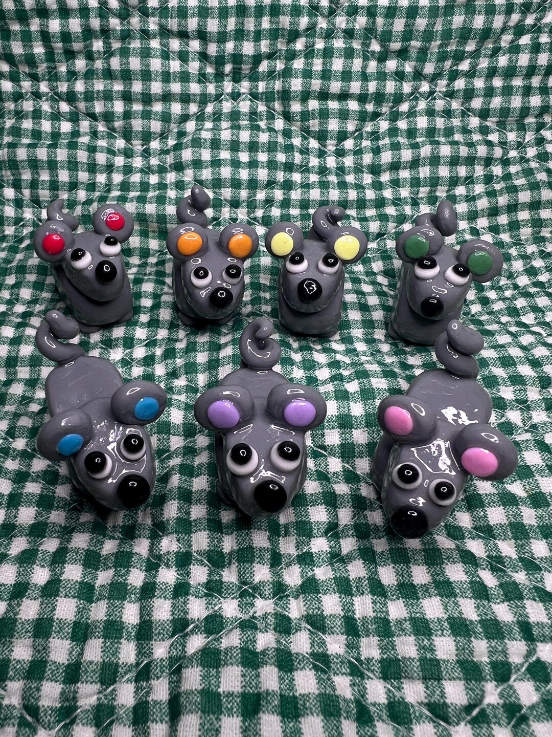 Made-to-order Mouse Desk Friend, Clay Mouse Figure, Handmade Clay ...