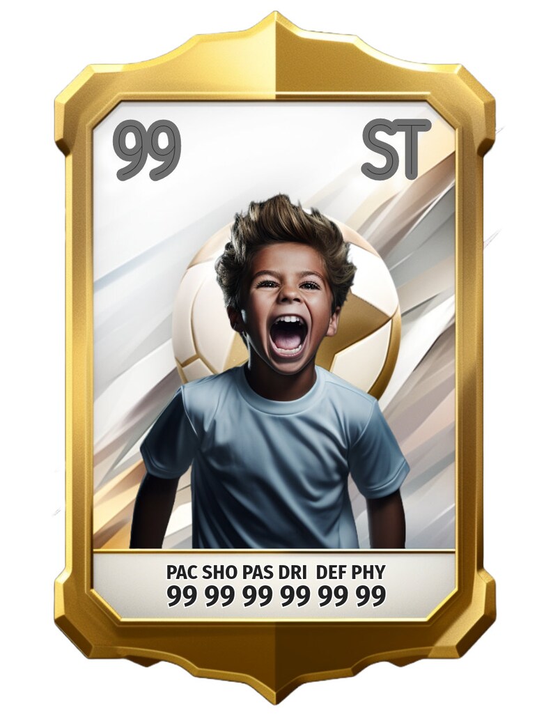 Customizable Football Card Templates, Player Cards (digital Download ...