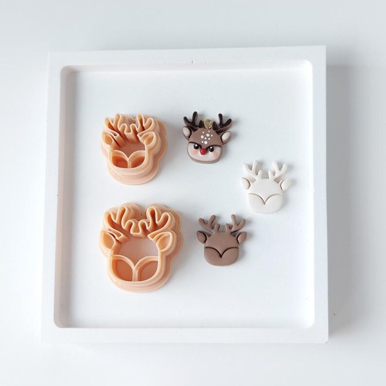 Christmas Dear Clay Cutter Winter Cutter Reindeer Clay Cutter Set Cute ...