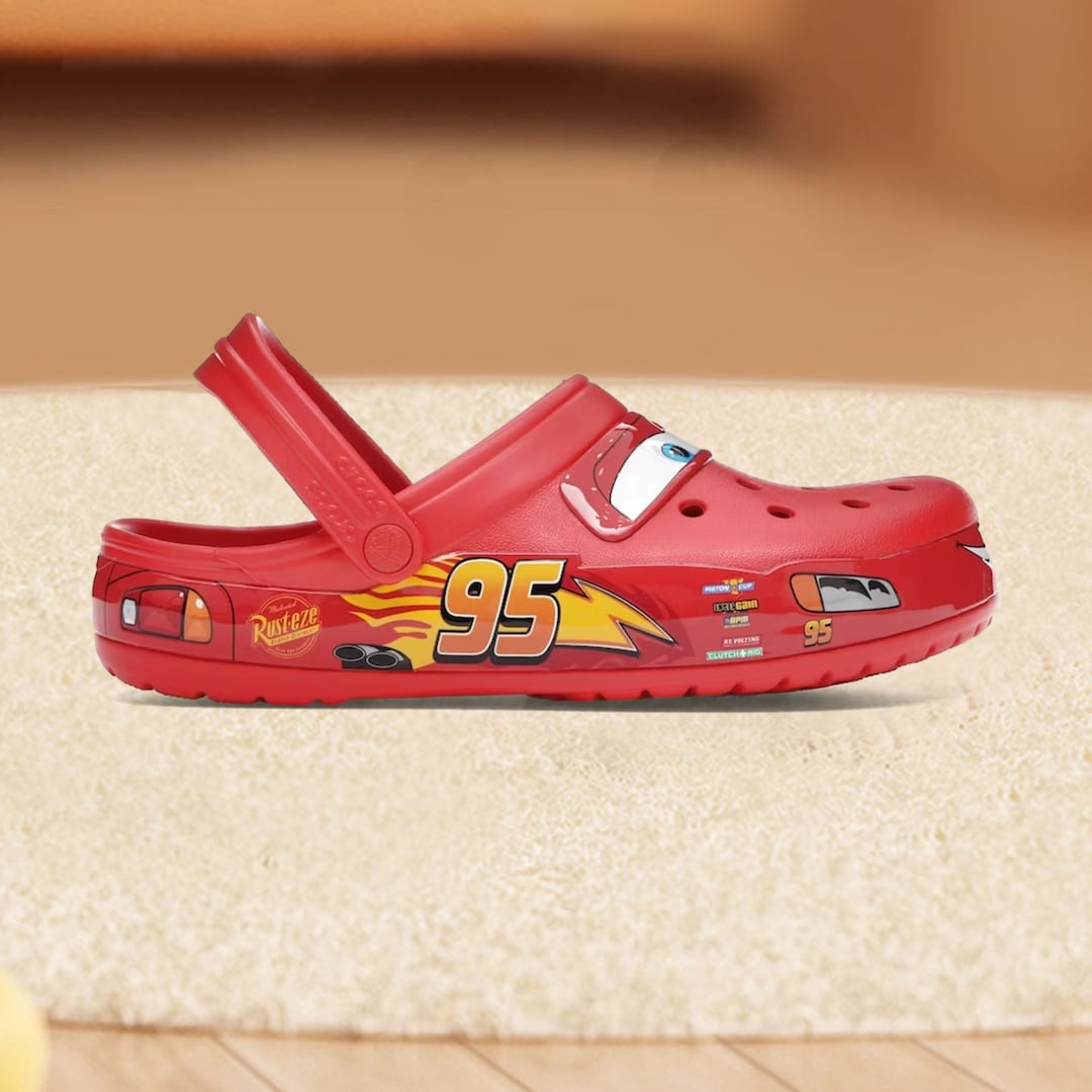 Lightning Mcqueen Classic Clog by Crocs, Fashionable Kids' Slip-on Shoe ...