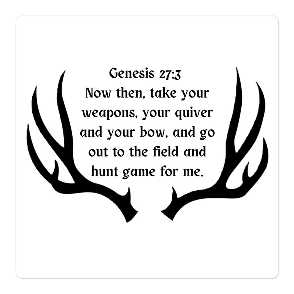 Genesis 27:3 Sticker - Etsy