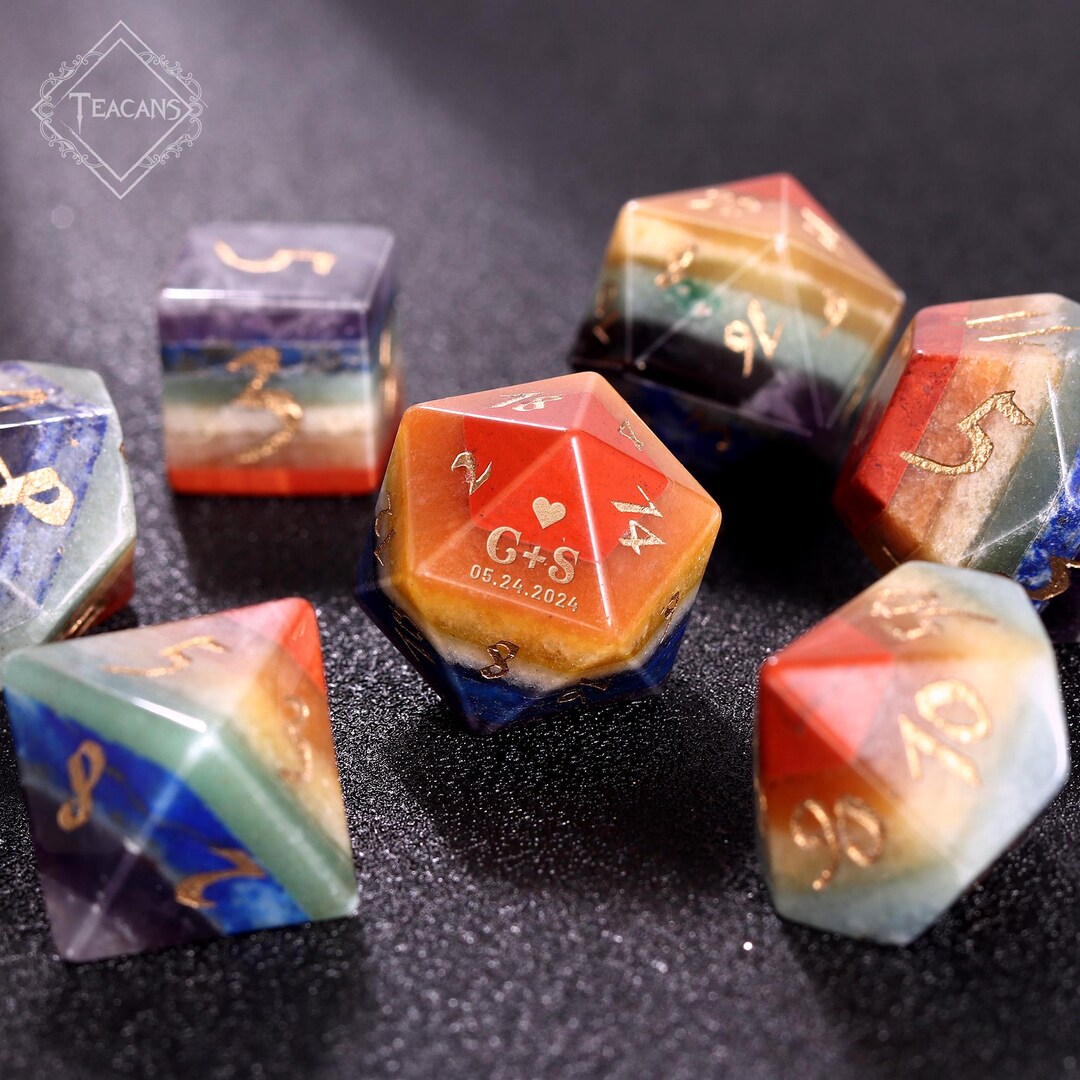 Custom Wedding Dice - Personalised D20, Engagement Gift, Personalised ...