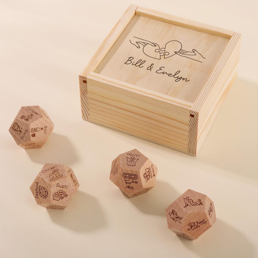 Custom Date Dice Set - Anniversary Gifts, Couple Dices, Position Dice, Date Night Gifts, Date ...