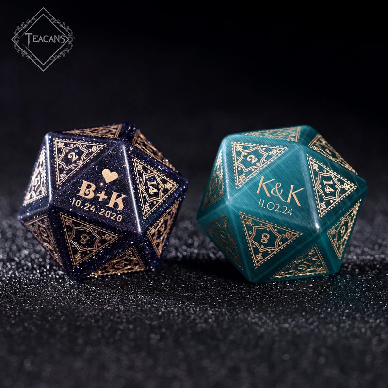 Custom Dnd Dice Initials - Etsy