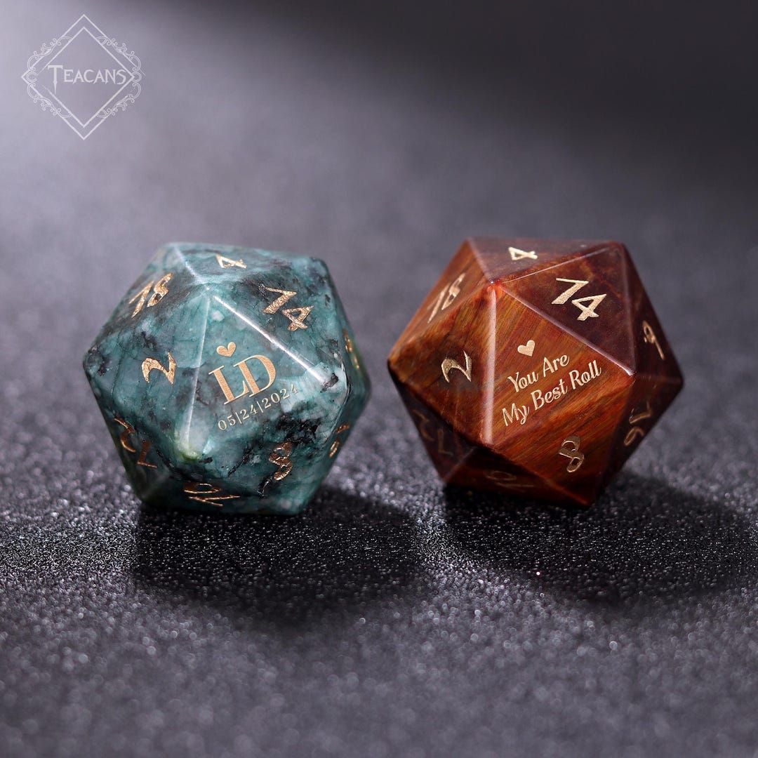 Custom Wedding Dice - Personalised D20, Engagement Gift, Personalised ...