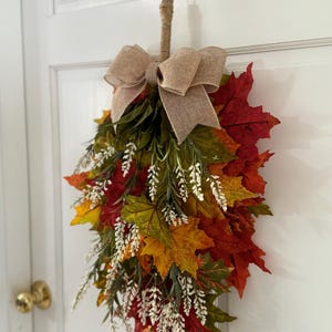 Vivid Maple Door Swag, Featuring Cream Foxtail Stems. Perfect for Your ...
