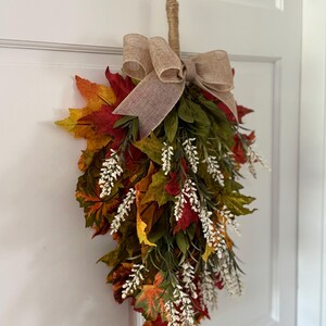Vivid Maple Door Swag, Featuring Cream Foxtail Stems. Perfect for Your ...