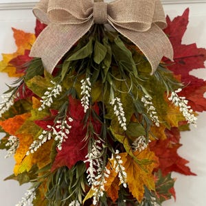 Vivid Maple Door Swag, Featuring Cream Foxtail Stems. Perfect for Your ...