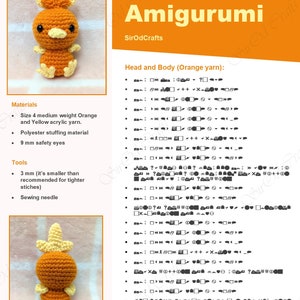 PATTERN - Pokemon Torchic Crochet Pattern - Etsy