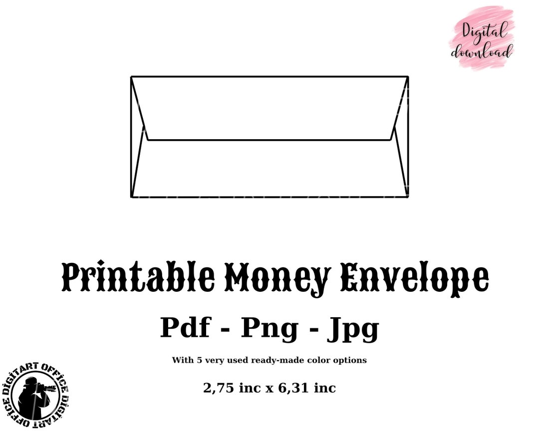 Printable Money Envelop, Money Envelope Template - Etsy