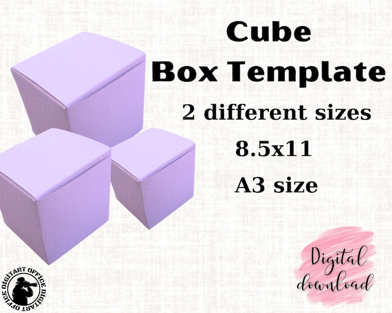 Canva Editable Cube Box Template (digital Download) - Etsy