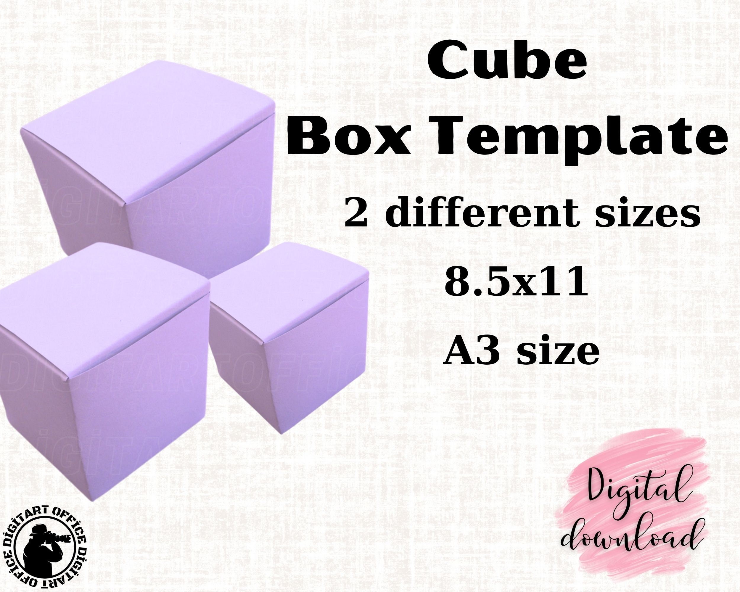 Editable Cube Box Template, Easy Cube Template, Canva Editable Cube Box ...