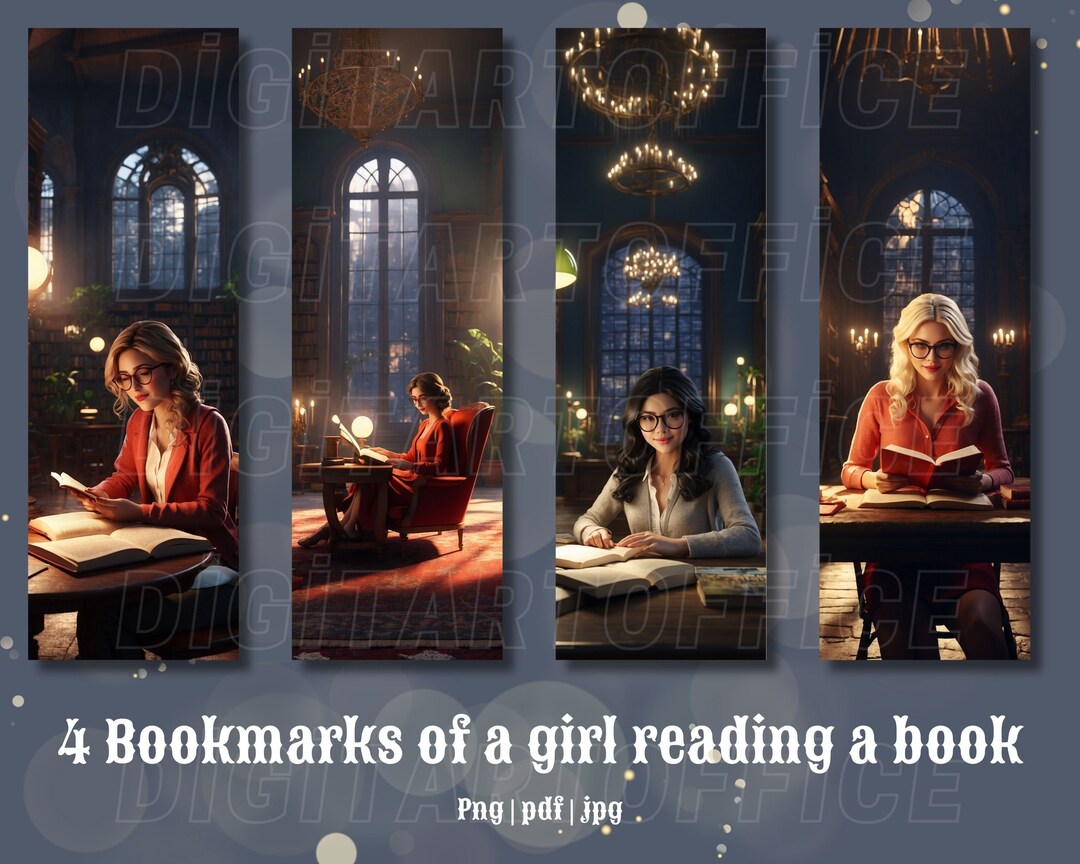 Printable Girl Bookmarks, Digital Girl Bookmarks - Etsy