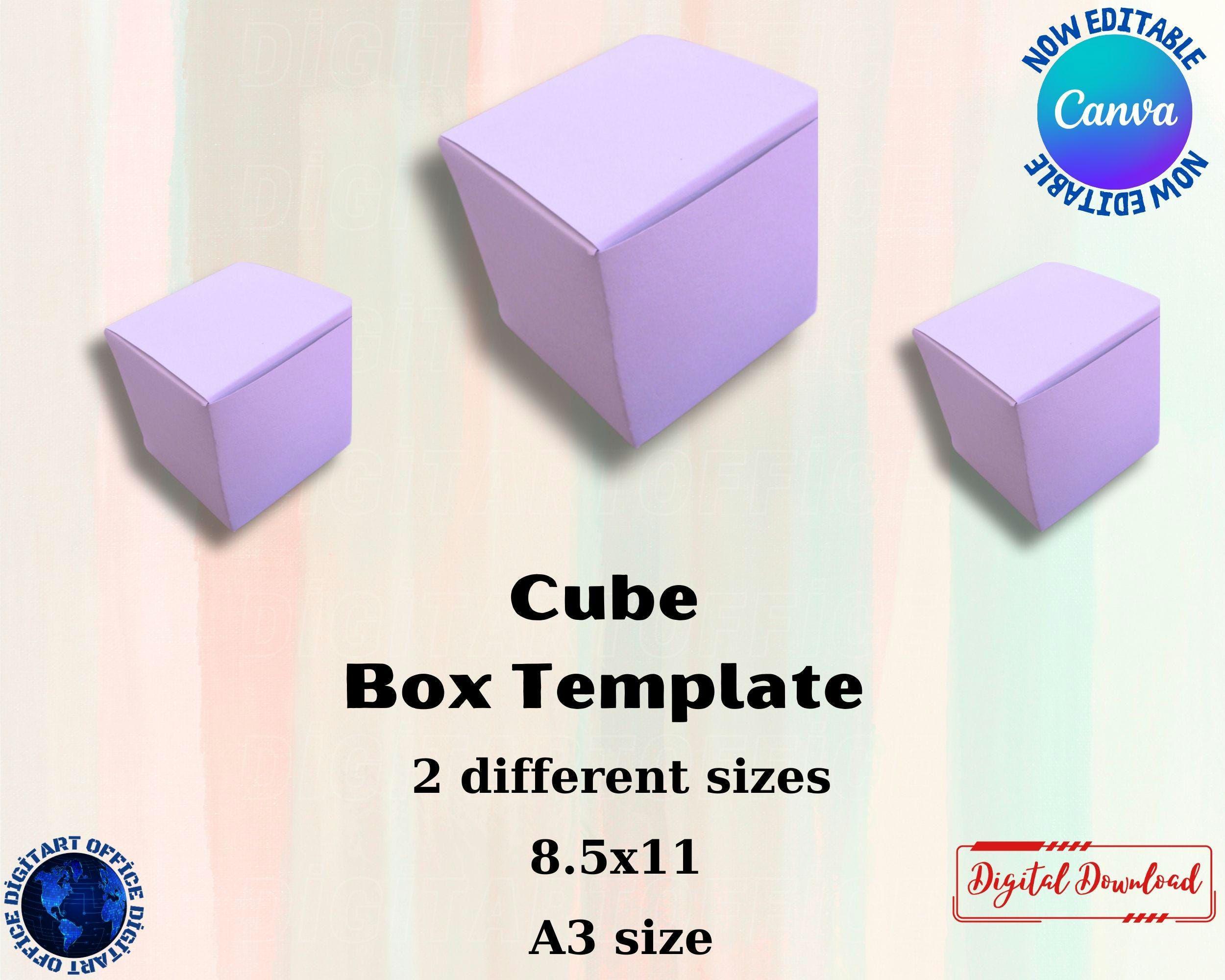 Canva Editable Cube Box Template (digital Download) - Etsy