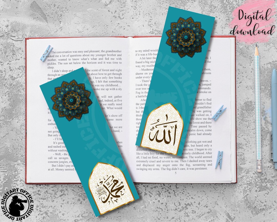 Islamic Bookmarks, Allah Bookmarks, Mohammad Bookmarks - Etsy