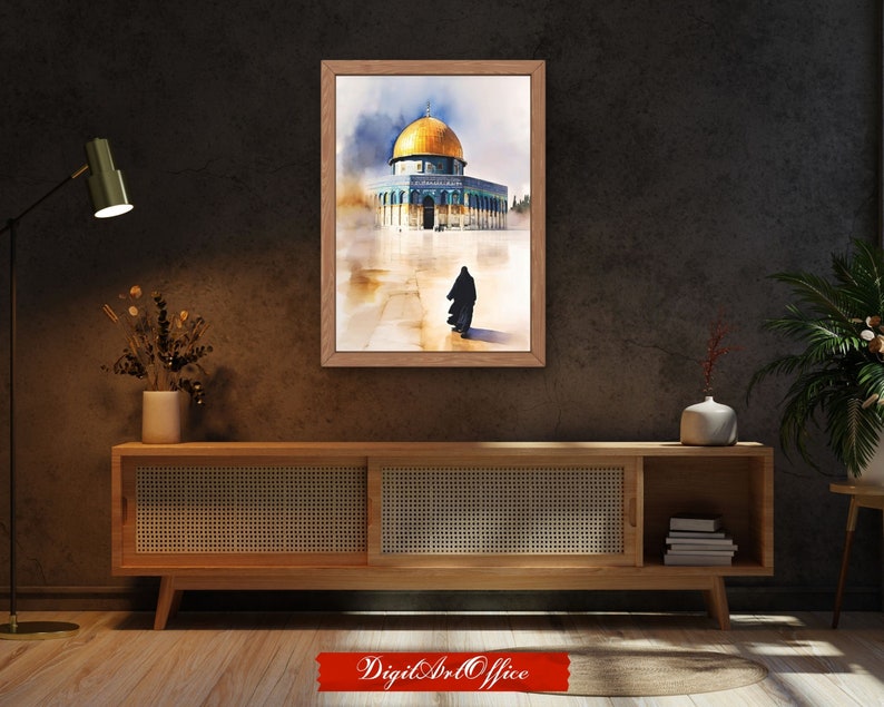 Masjid Al Aqsa, Palestine Poster, Watercolor Al Aqsa, Al Aqsa Wallart ...